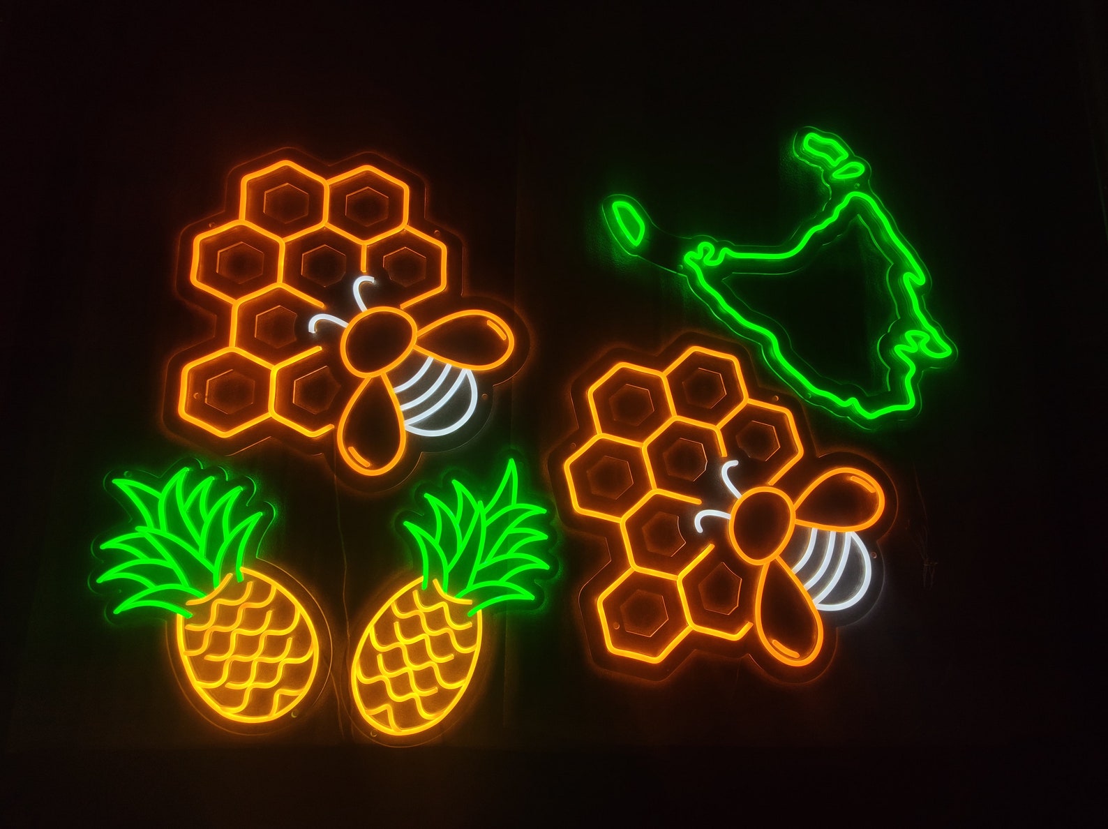 Fruit Neon Sign Pineapple Neon Sign Ananas Light Sign - Etsy