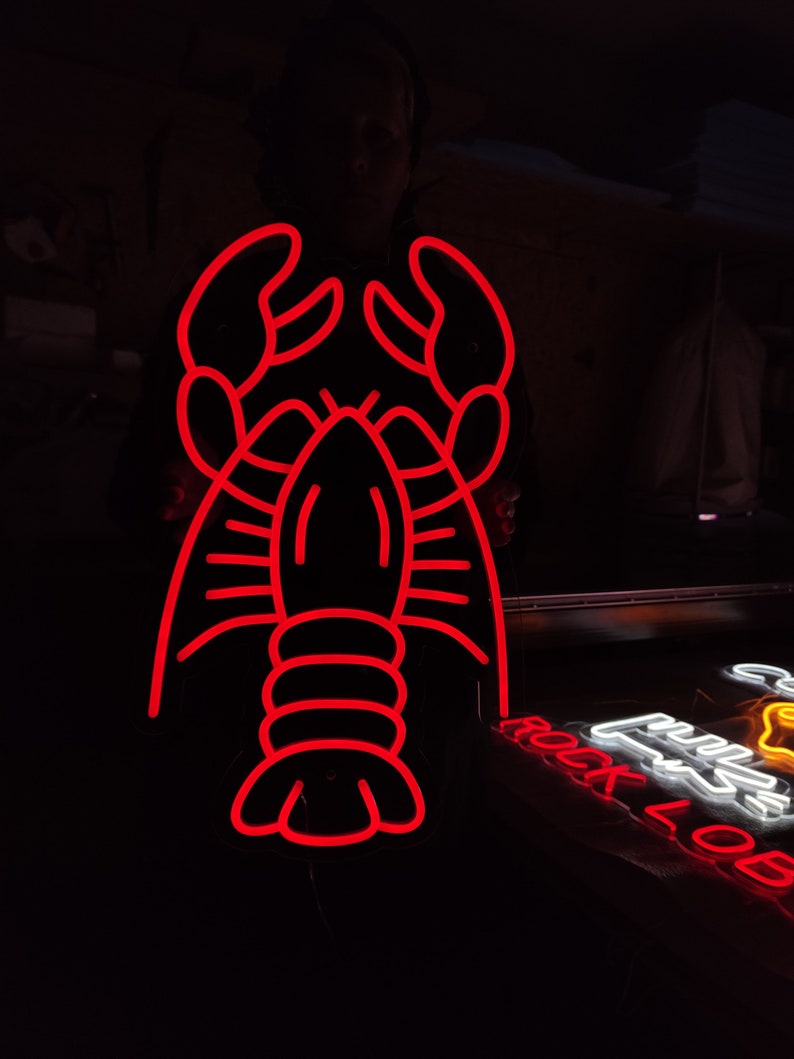 Lobster Neon Sign Crayfish Lights Ocean Animals Led Sign - Etsy