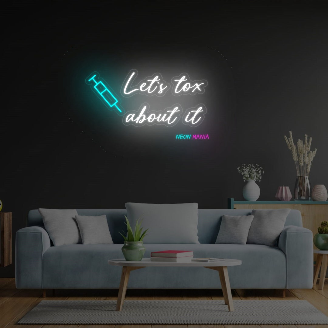 Lets Tox About It Neon Sign, Nurse Injector Sign, Beauty Salon Sign ...
