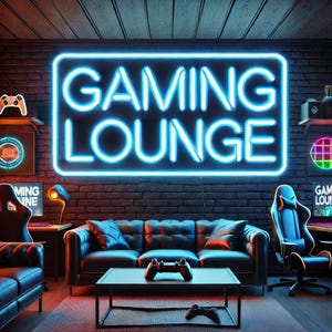 Game Room Led Neon Sign. Gamer Wall Sign. Game Controller, Gaming ...