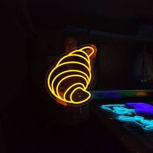 Croissant Neon Sign, Baking Neon Light, Bakery Led Light, Custom ...