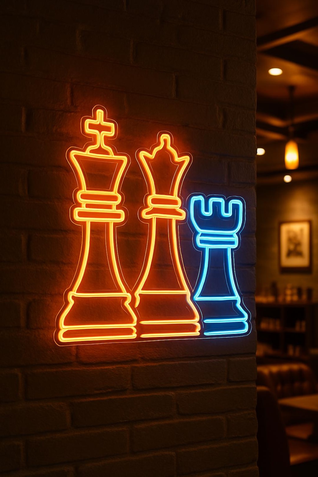 Chess Neon Sign. Chess Pieces, Piece Combinations, Chess Club, Chess ...