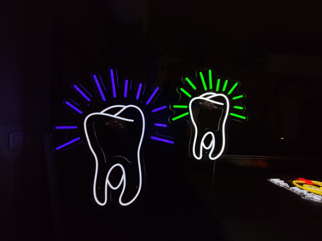 Tooth Neon Sign, Shining Tooth Led Neon, Medicine Led Light, Dentist ...