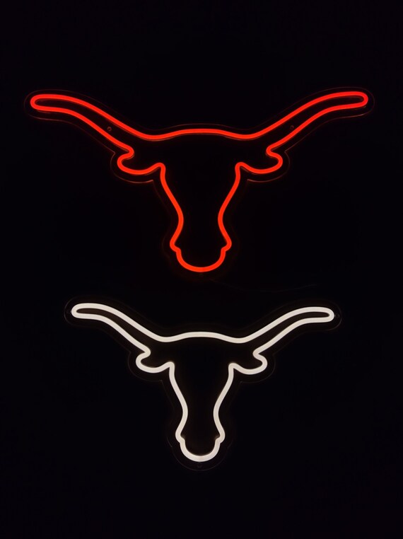 Longhorn Bull Neon Sign Bull Head Led Neon Longhorn Head - Etsy