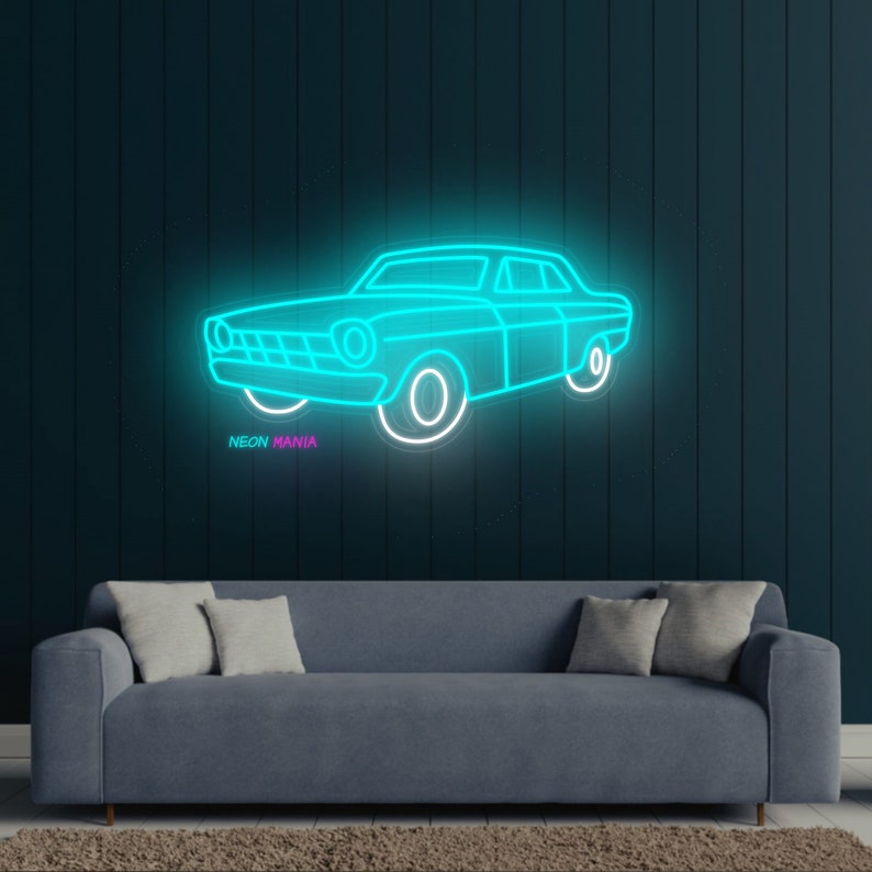 Car Neon Sign, Custom Vintage Car Led Light up for Bedroom Bar Garage ...