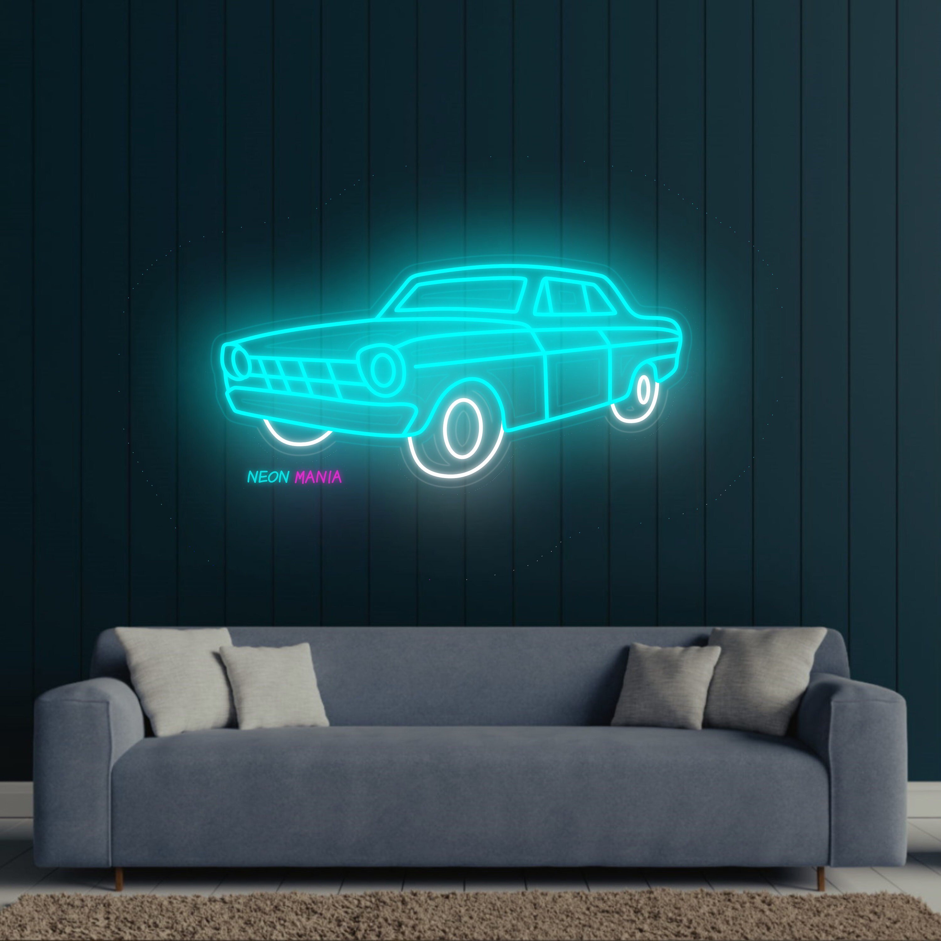 Car Neon Sign, Custom Vintage Car Led Light up for Bedroom Bar Garage ...