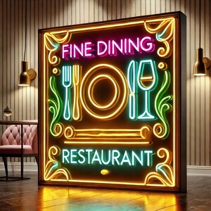 Custom Restaurant Neon Sign. Haute Cuisine Restaurant, Family ...
