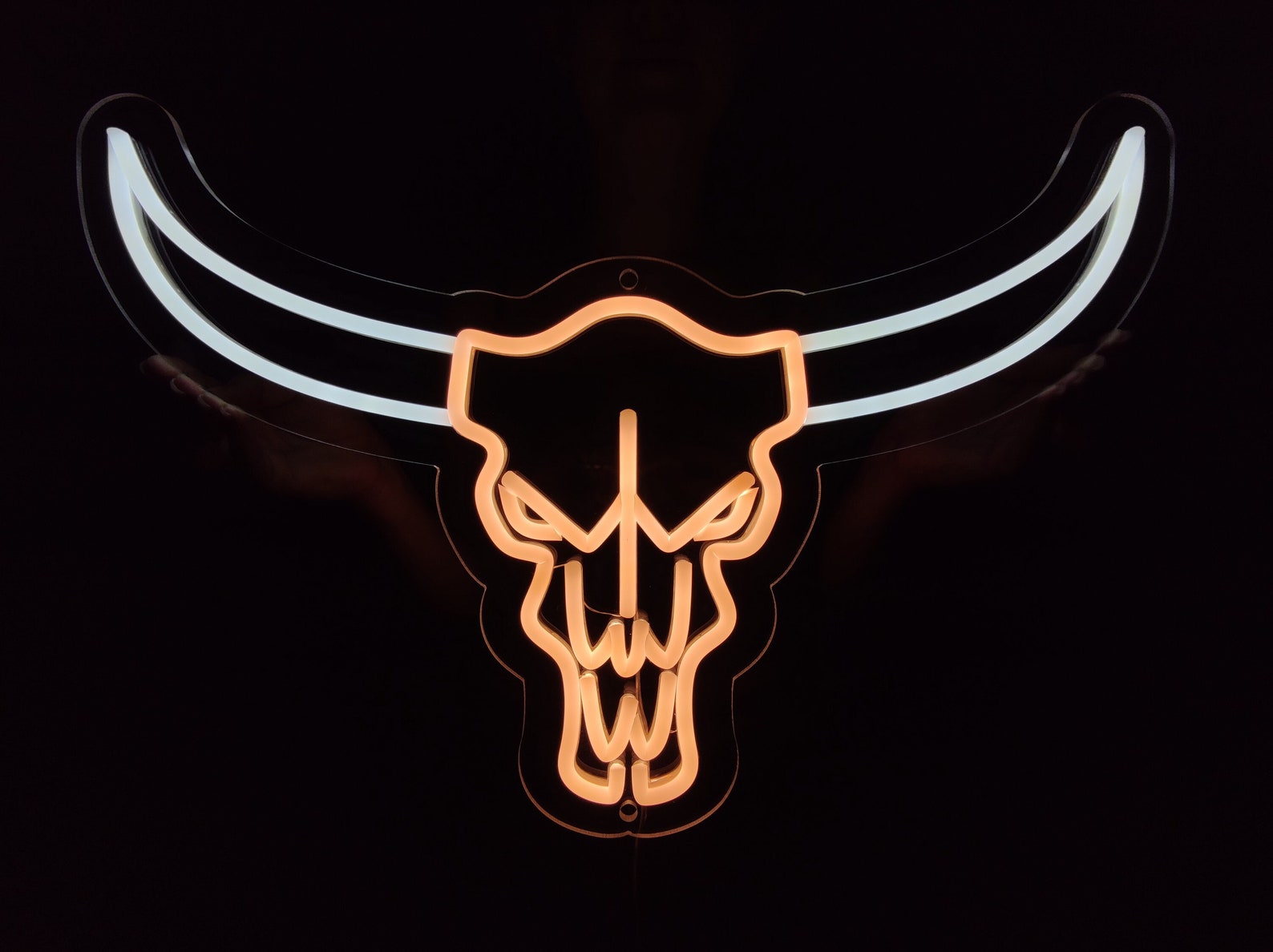 Bull Skull Neon Sign Cow Skull Led Neon Animal With Horns - Etsy