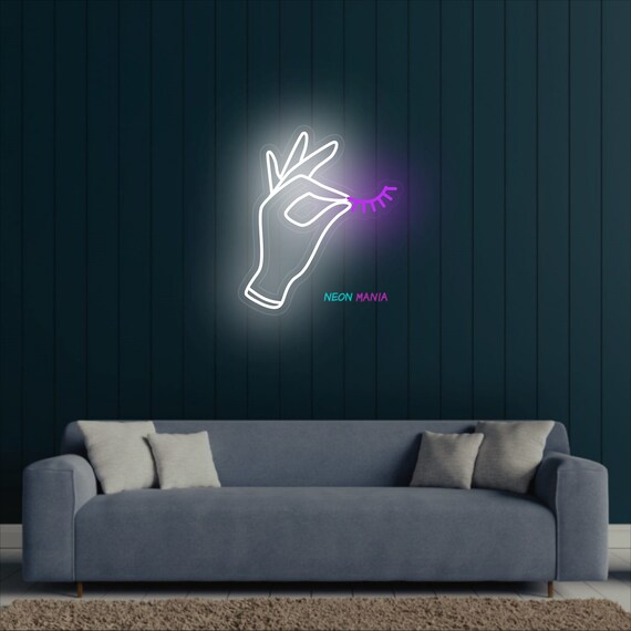 Lashes Neon Sign Eyelash Led Light Eyelash Extension Neon | Etsy UK