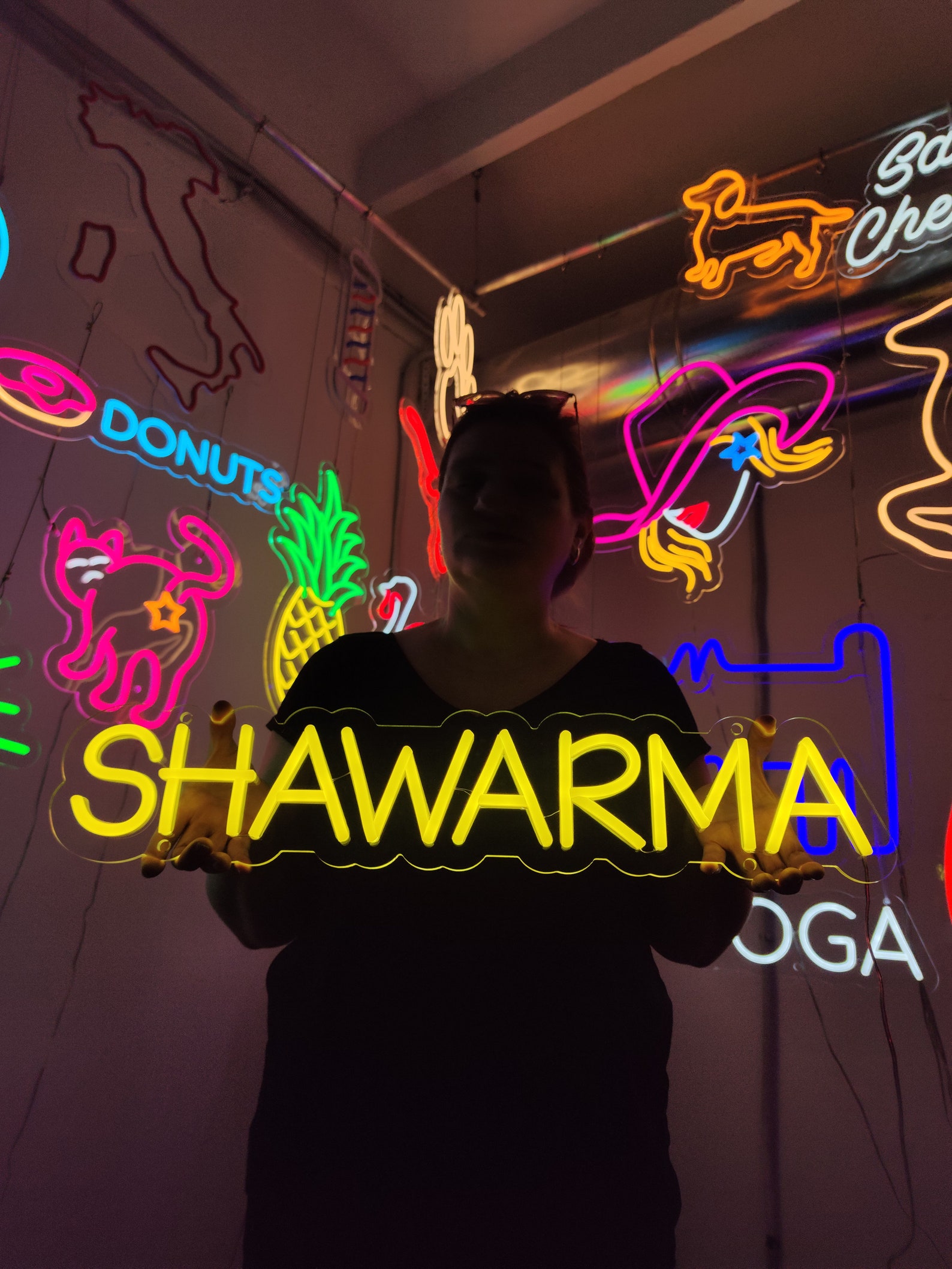 Shawarma Neon Sign, Doner Kebab Led Sign, Pita Led Light, Custom Text ...