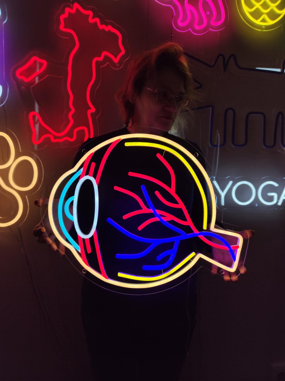 Human Eye Anatomy Neon Sign: Light up Your Ophthalmologist's Office ...