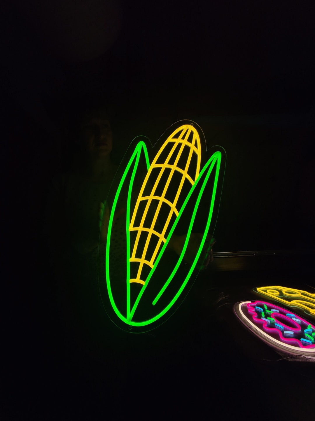 Corn Neon Sign Vegetables Neon Light Plant Corn Led Light - Etsy