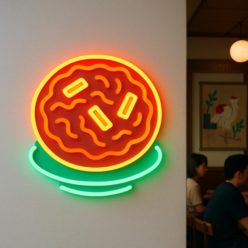 Kimchi Jeon Neon Sign. Restaurant Light. Korean Cuisine Led Sign ...