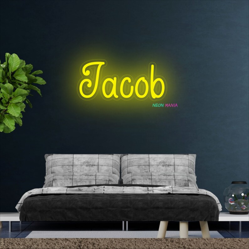 Jacob Name Neon Sign Jacob Led Neon Sign Custom Name Neon - Etsy UK