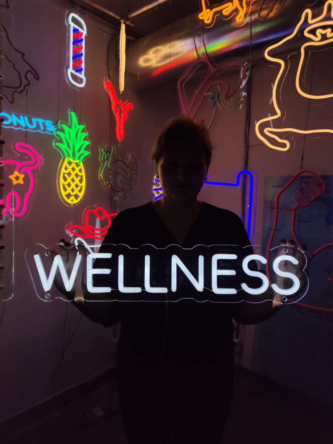 Wellness Neon Sign. Health Led Light Sign. Social Wellness Neon Light ...