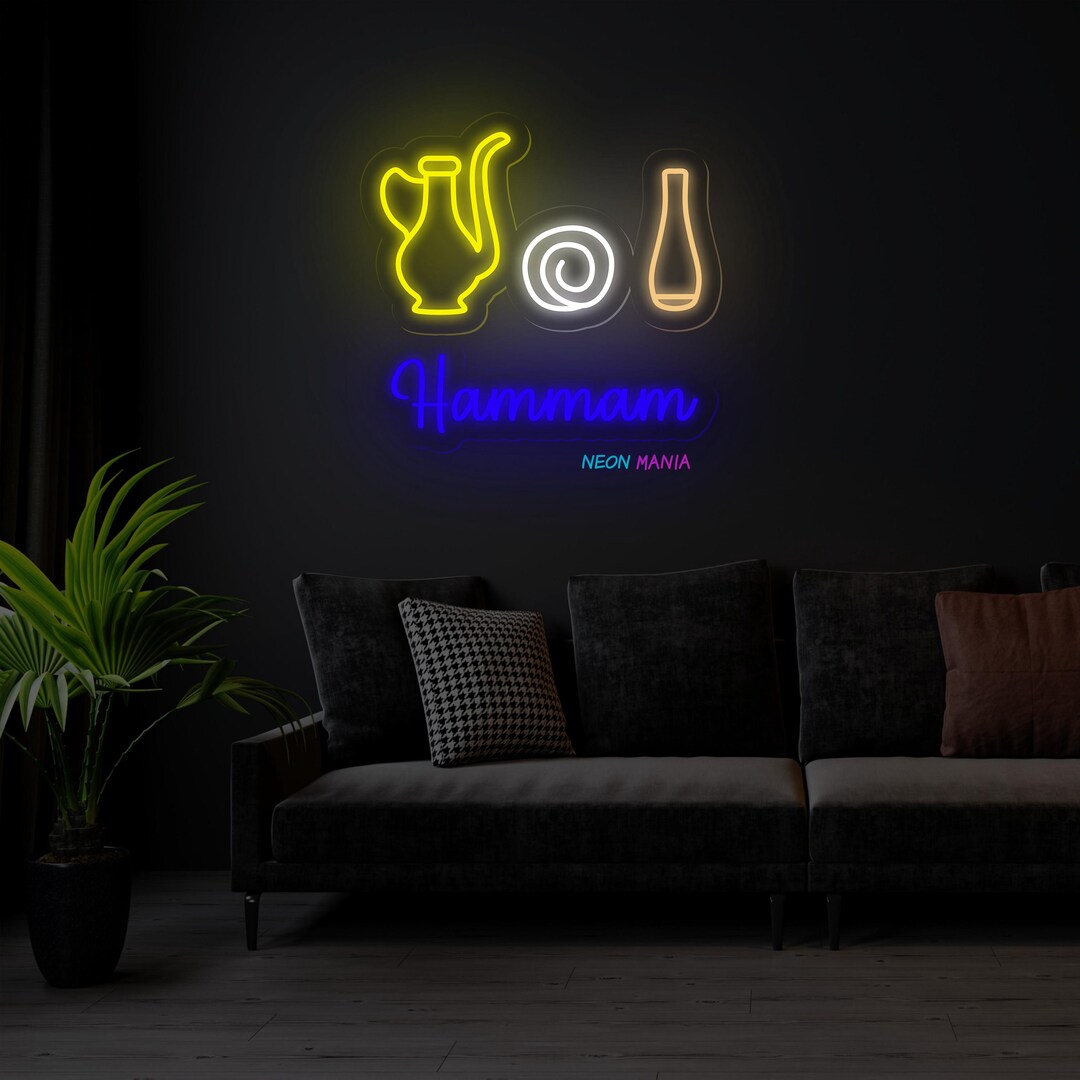 Hamam LED Neon Sign. Turkish Bath Neon Decoration. Hammam Accessories ...