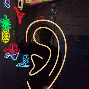 Ear Neon Sign, Human Ear Led Light, Ear Led Neon Sign, Custom Human ...