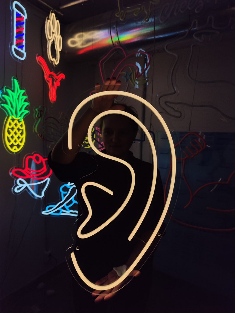 Ear Neon Sign, Human Ear Led Light, Ear Led Neon Sign, Custom Human ...