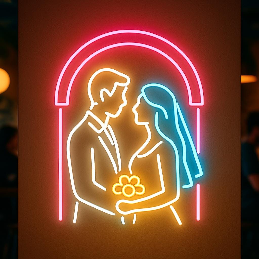 Wedding and Image Studios Neon Sign. Wedding Salons Light. Bride and ...
