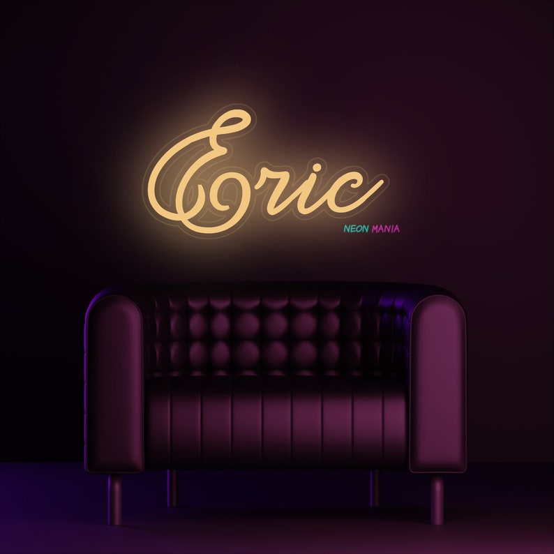 Eric Name Neon Sign Eric Led Neon Sign Custom Name Neon - Etsy