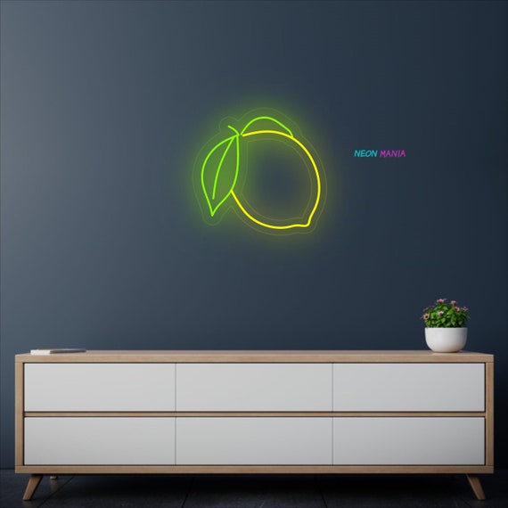 Lemon Neon Sign Lime Led Light Lemon Led Neon Sign Custom | Etsy