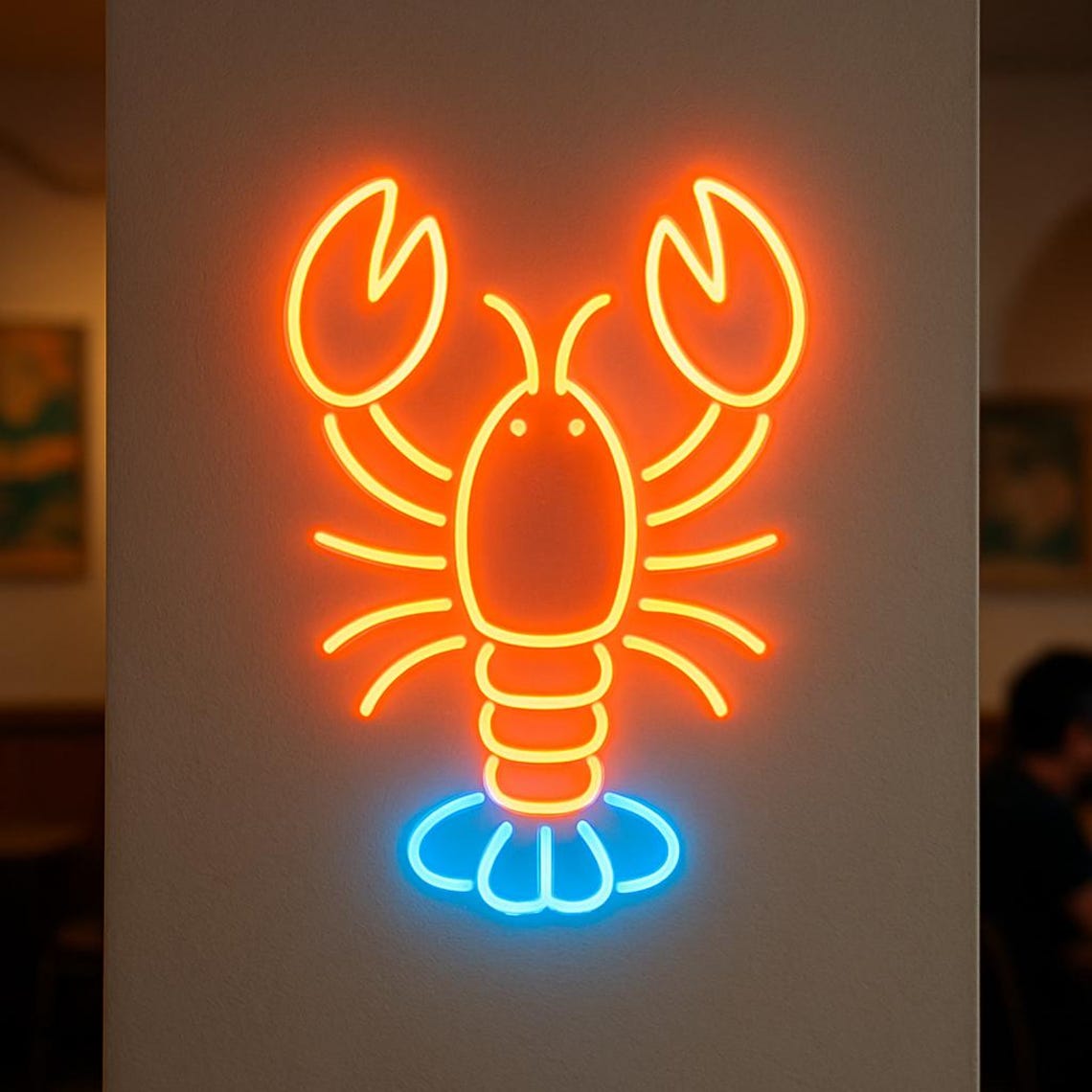 Lobster Neon Sign. Restaurant Light. Seafood Led Sign. Gift Idea for ...