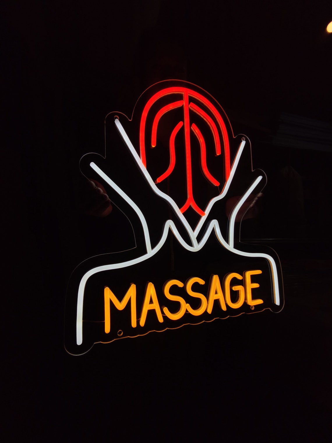 Body Massage Neon Sign, Spa Salon Led Light, Custom Wall Decor Massage ...