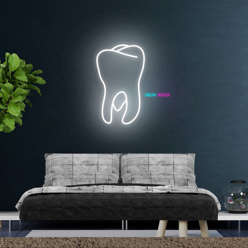 Tooth Neon Sign White Tooth Led Neon Medicine Led Light - Etsy