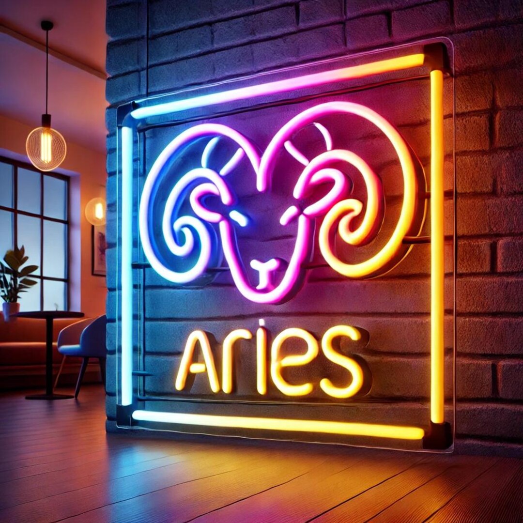 Zodiac Symbols LED Neon Sign. Astrological Signs - Aries, Taurus ...