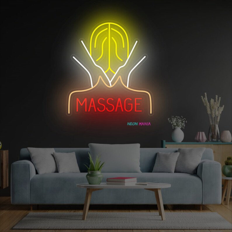 Body Massage Neon Sign Spa Salon Led Light Custom Wall Decor - Etsy