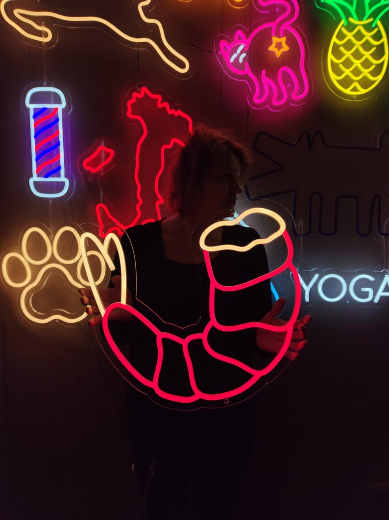 Shrimp Neon Sign: Light up Your Seafood Restaurant - Etsy