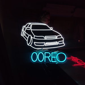 Car Neon Sign, Custom Car Led Light up for Bedroom Bar Garage Carpark ...