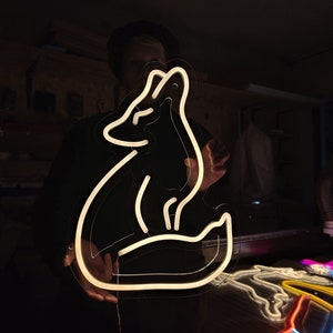 Fox Neon Sign, Fox Light up Sign, Animal Led Light, Animal Sign for Pet ...