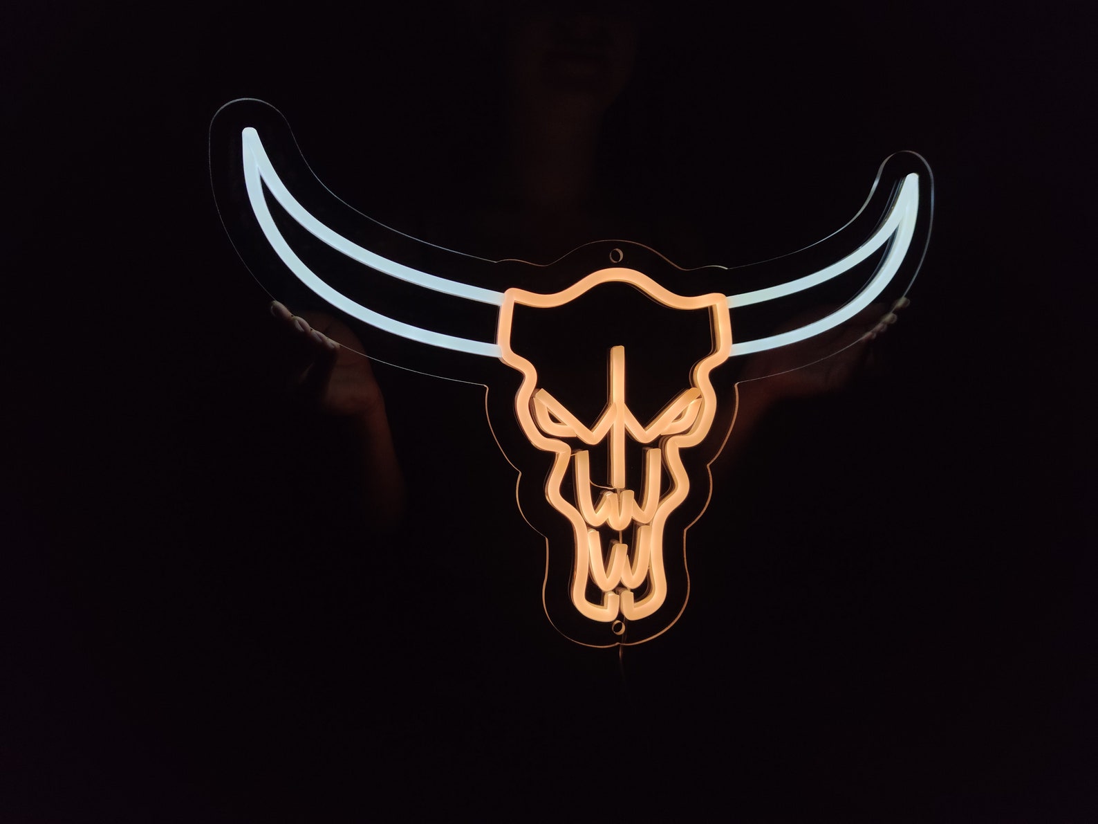 Bull Skull Neon Sign Cow Skull Led Neon Animal With Horns - Etsy