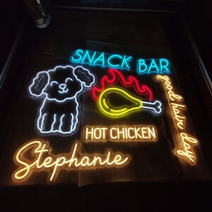 Bar Neon Sign, Snack Bar Neon Light, Food Bar Led Light, Custom Bar ...