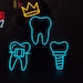 Tooth With a Brace Neon Sign, Teeth Braces Led Neon, Dental Braces Led ...