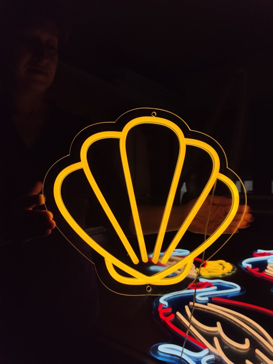 Sea Shell Neon Sign, Mollusk Shell Led Light for Your Home Decor ...