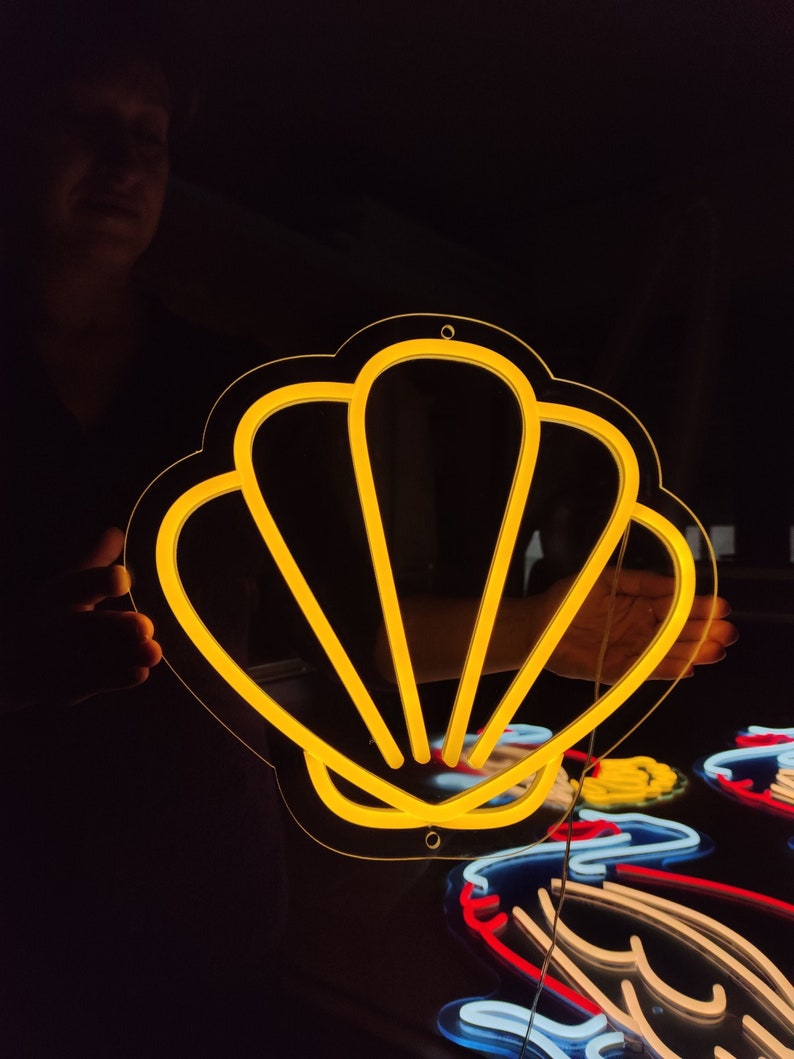 Sea Shell Neon Sign Mollusk Shell Led Light for Your Home - Etsy