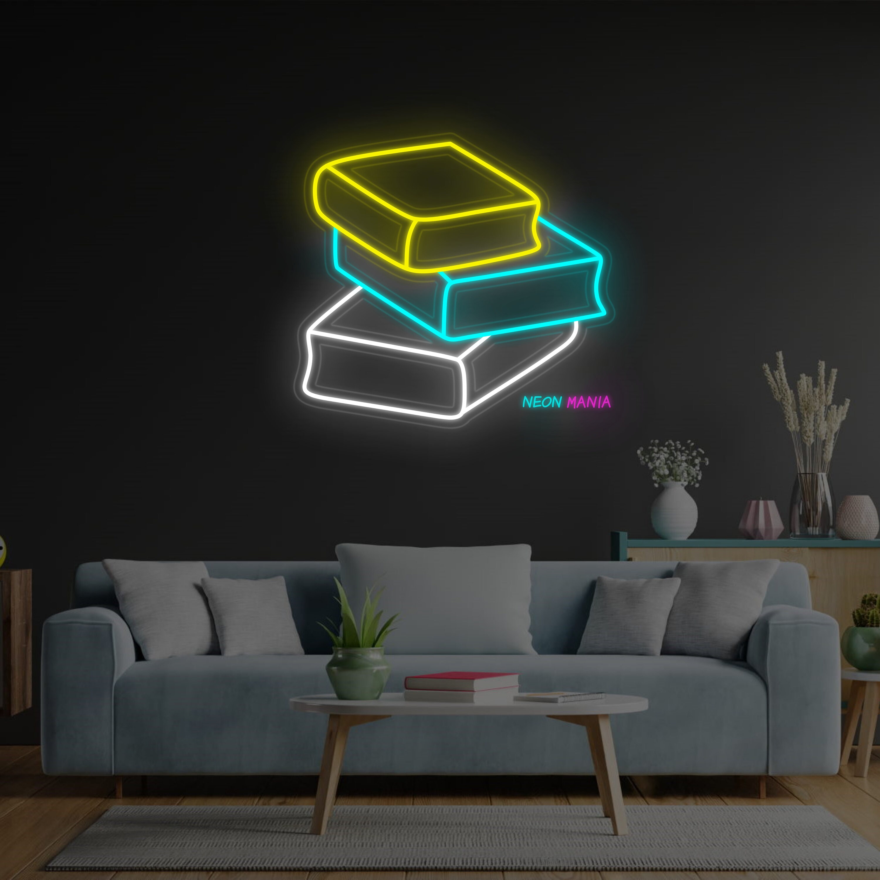 Books Neon Sign: Light up Your Home Library - Etsy UK