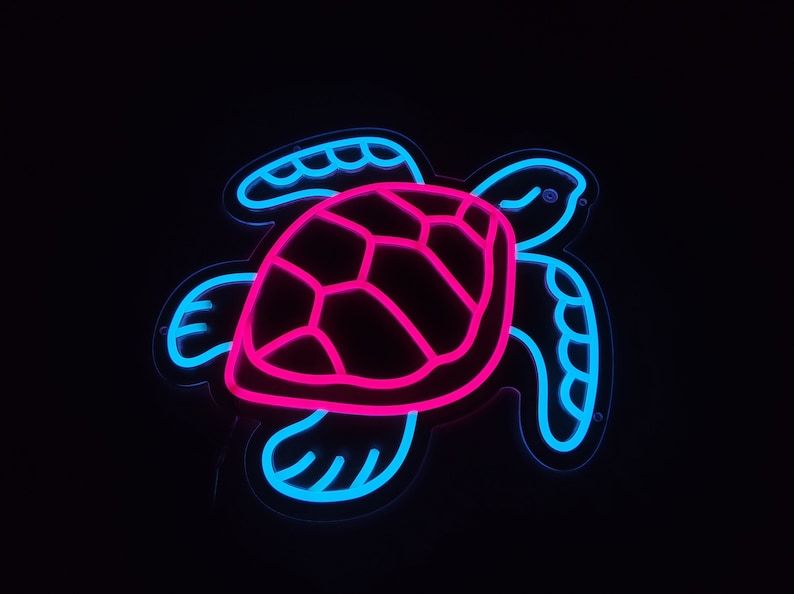 Turtle Neon Sign Underwater Animal Neon Light Sea Animal Led - Etsy