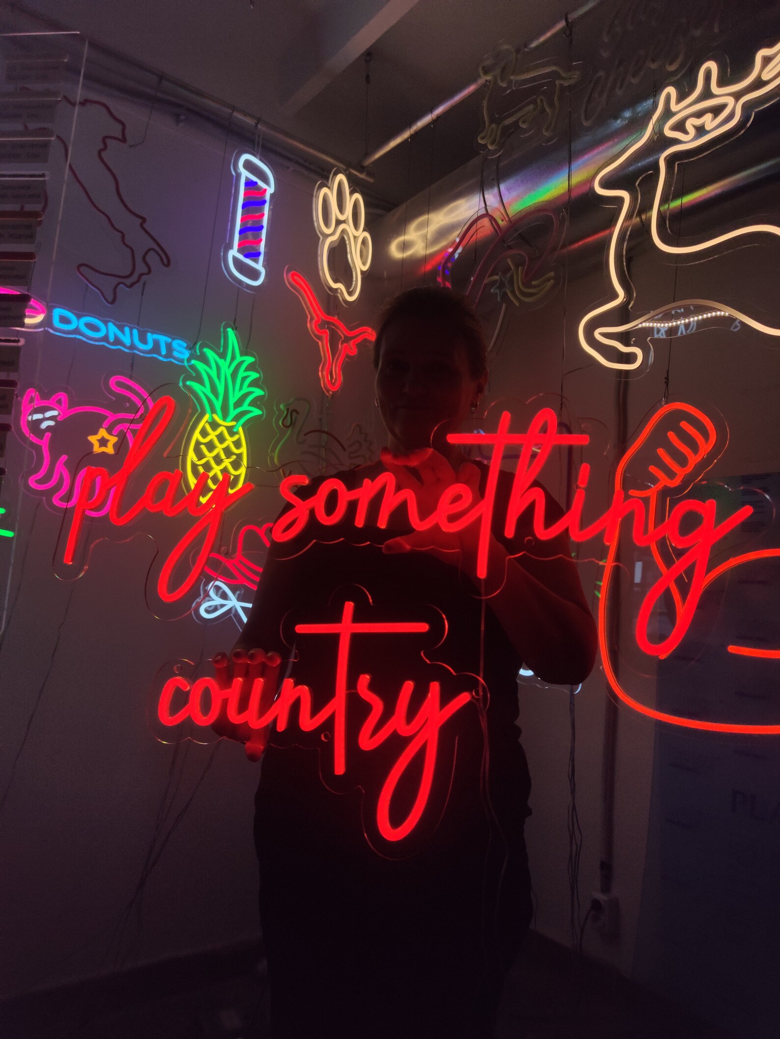 Play Something Country Neon Sign, Music Neon Light, Play Led Light ...