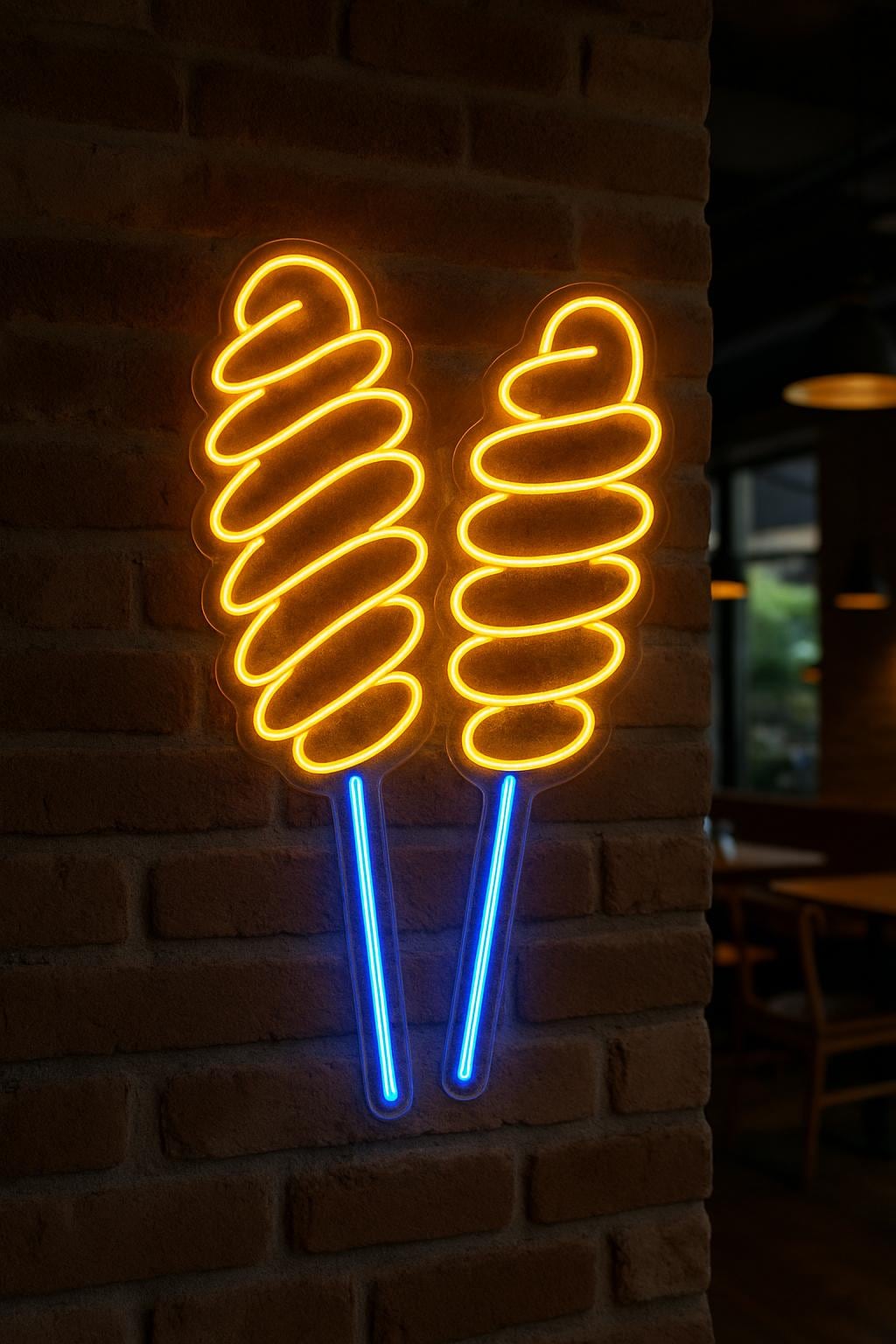 Twist Potatoes Neon Sign. Chipstick Led Neon. Tornado Fries Neon Light ...