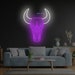 Bull Skull Neon Sign, Cow Skull Led Neon, Animal With Horns Light Sign ...