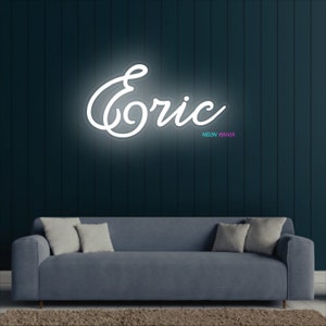 Eric Name Neon Sign, Eric Led Neon Sign, Custom Name Neon Sign, Kids ...