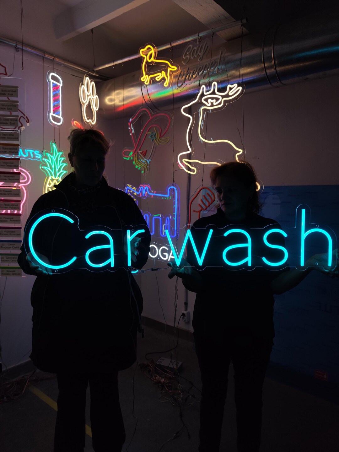 Car Wash Neon Sign, Car Service Light Sign, Car Led Neon Sign, Custom ...