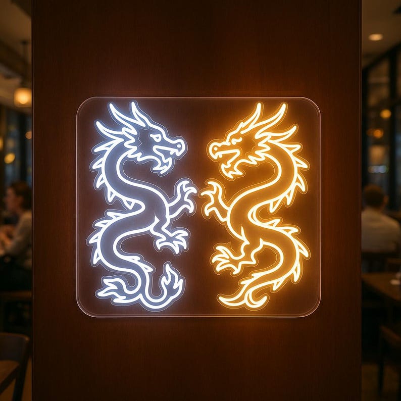 Dragon Neon Sign, Flying Dragon Led Light, Dragon With Wings Neon Light ...