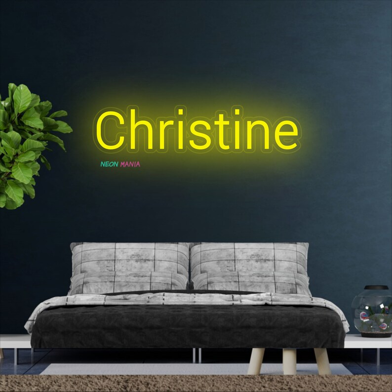 Christine Name Neon Sign Christine Led Neon Sign Custom Name - Etsy