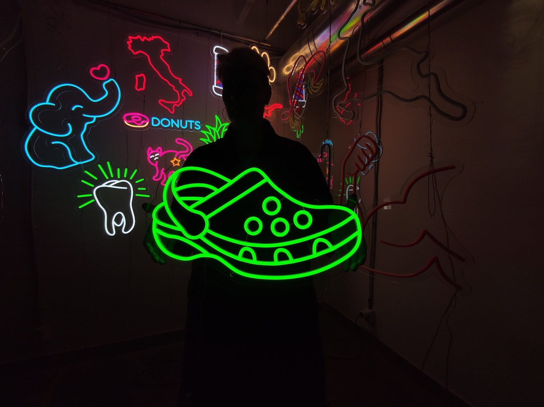 Shoe Neon Sign, Footwear Led Sign, Summer Shoe Led Light, Footwear Neon ...