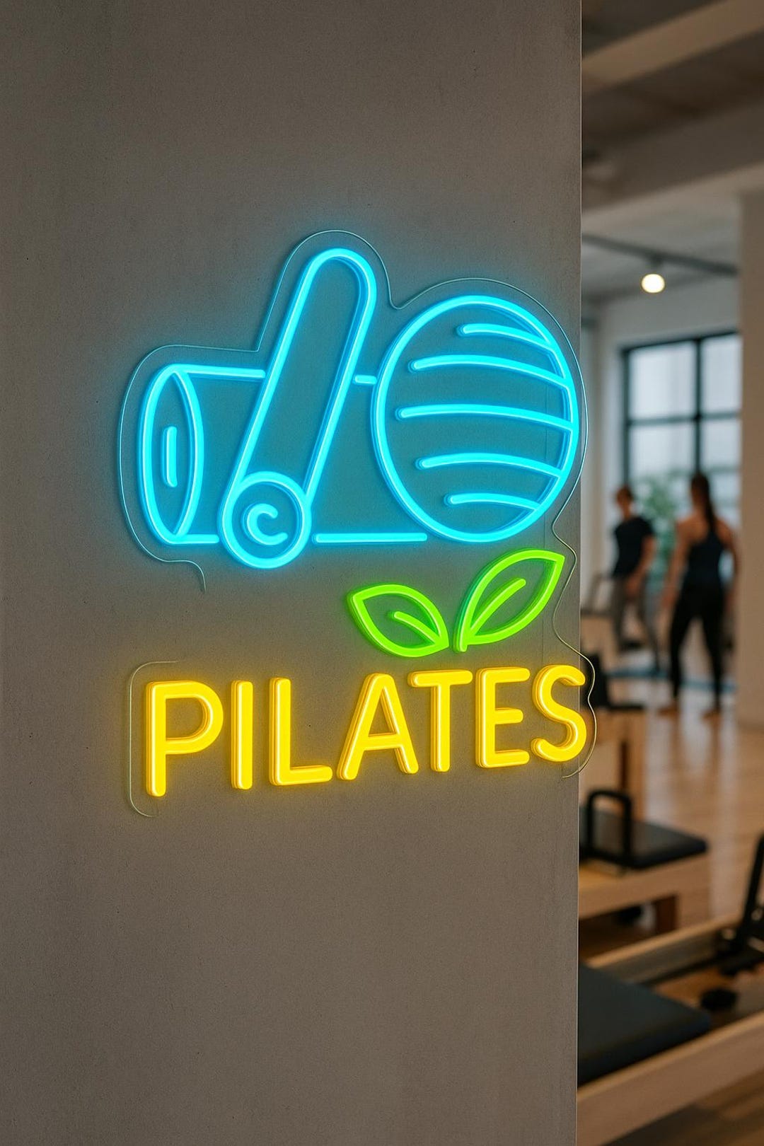 Mat Pilates Neon Sign. Pilates Studio LED Decor. Pilates Girl Light ...