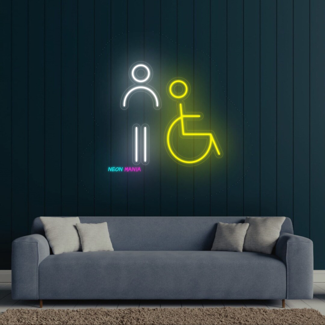 Toilet Neon Sign, WC Signs Led Neon, Custom Toilet Symbol Led Light for ...